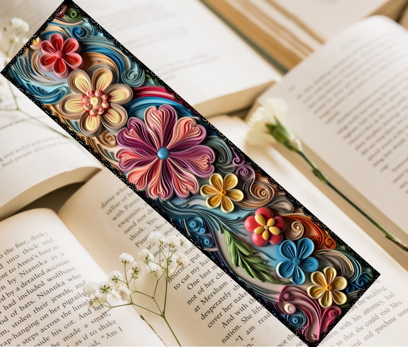 3D Bookmarks Set of 10 Bookmarks Digital Collage - Etsy
