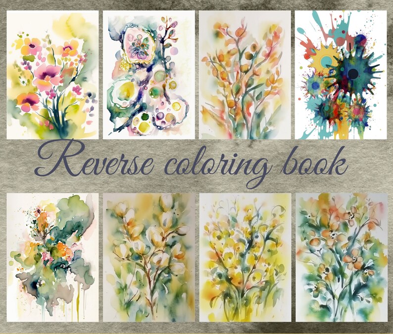 Reverse Coloring Book PDF Files Coloring Books Adult - Etsy