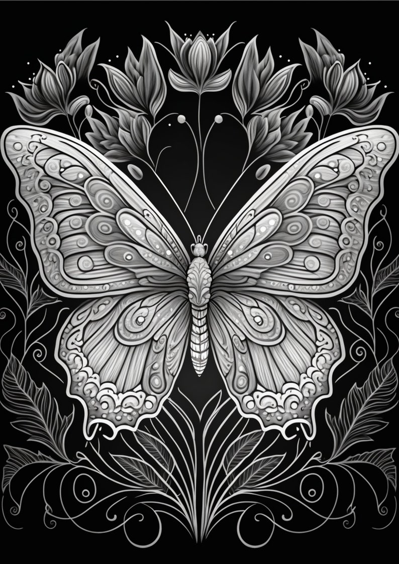 50 Fluttering Beauties: A Coloring Book of Butterflies - Etsy