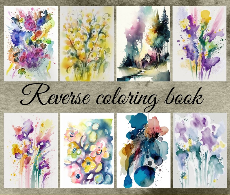 Reverse Coloring Book PDF Files Coloring Books Adult - Etsy