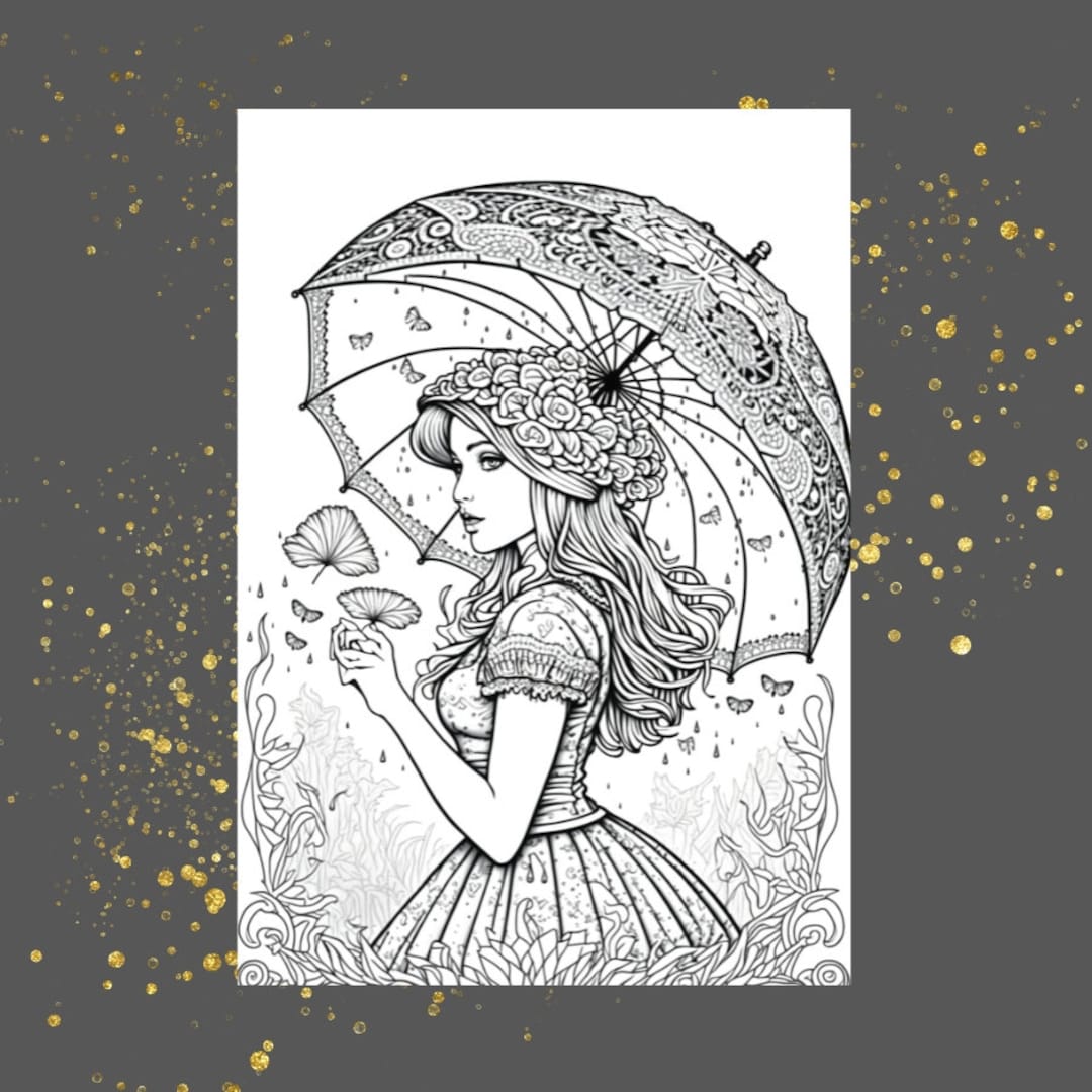 Adult and Kids Coloring Book Page, /digital Download/coloring Page ...