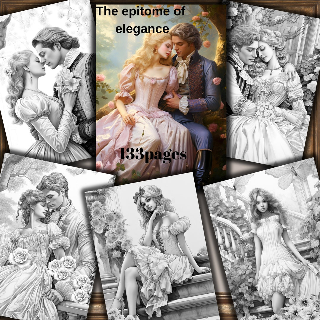 The Epitome of Elegance 133 Coloring Pages for Adults and Children, Instant Download, Printable ...