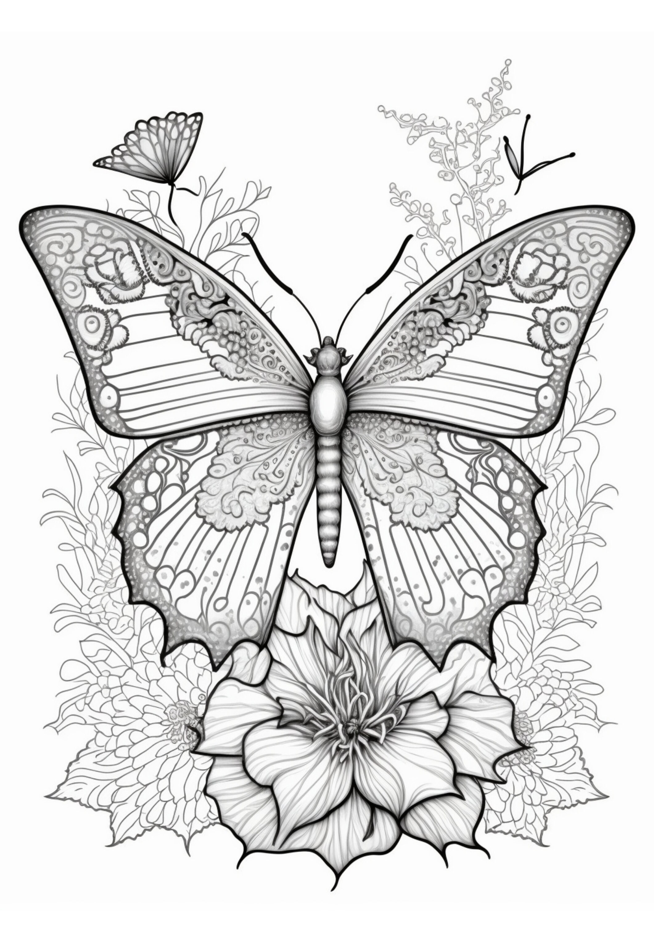50 Fluttering Beauties: A Coloring Book of Butterflies - Etsy