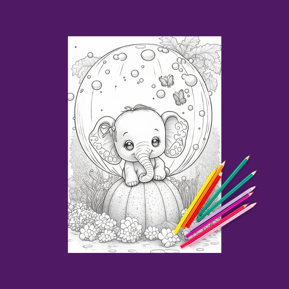 Adult and Kids Coloring Book Page, /digital Download/coloring Page ...
