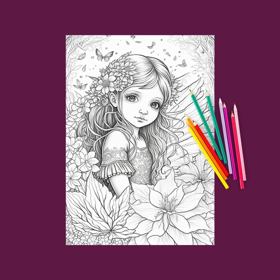 Adult and Kids Coloring Book Page, /digital Download/coloring Page ...