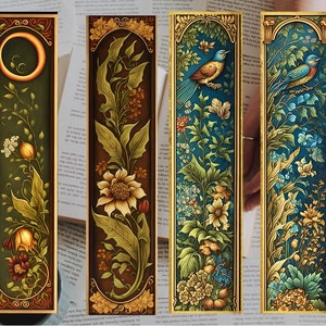 Nature's Bounty Bookmarks Set of 20 Bookmarks Digital Collage Printable ...
