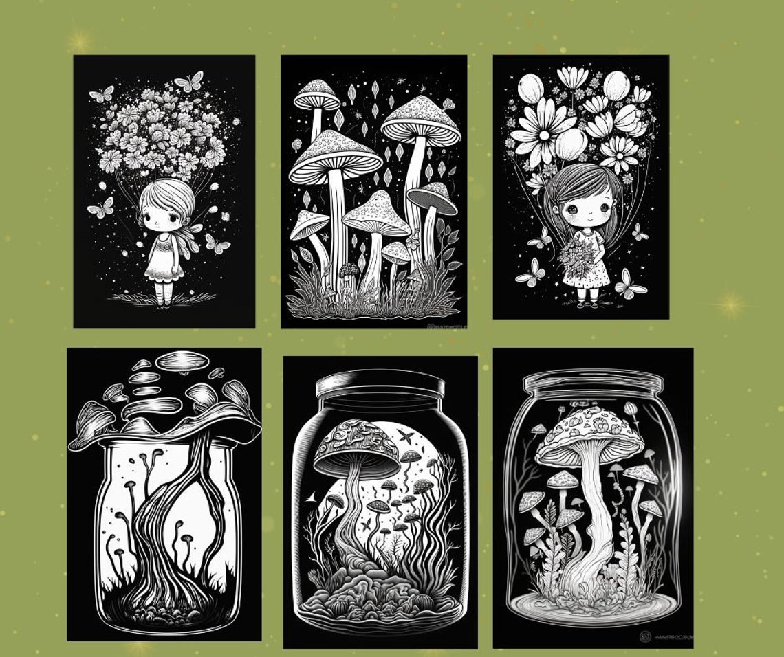 Enchanted Fungi: A Magical Coloring Book of Mushrooms Gnomes - Etsy