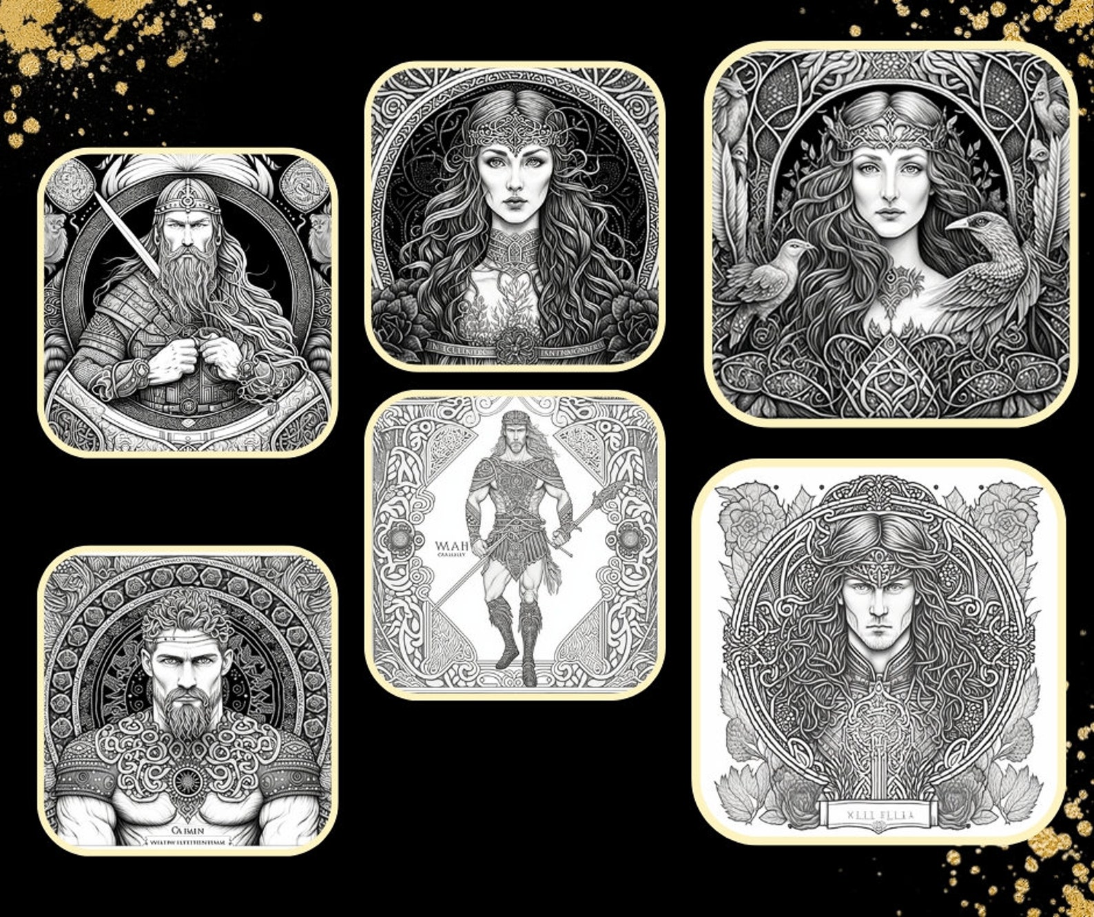 129 Mythical Celtic Realm: an Adult Coloring Pages Instant Download ...