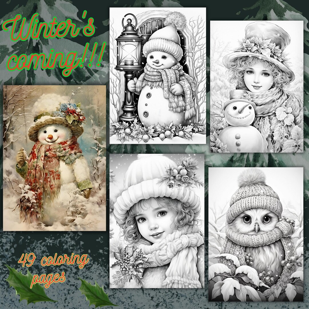 Winter is Coming Coloring Pages for Adults and Kids, Instant Download ...