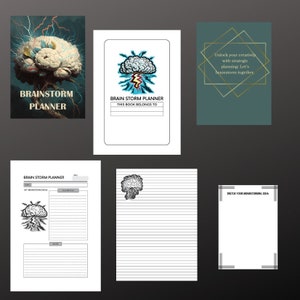 BRAINSTORM PLANNER 102 Pages Brainstorming Printables Goal Planner Idea ...