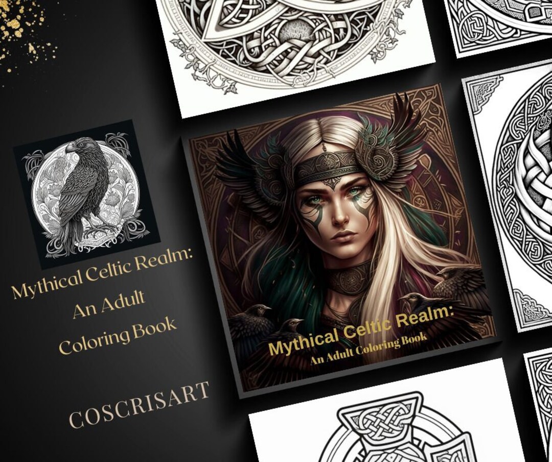 129 Mythical Celtic Realm: an Adult Coloring Book Instant - Etsy