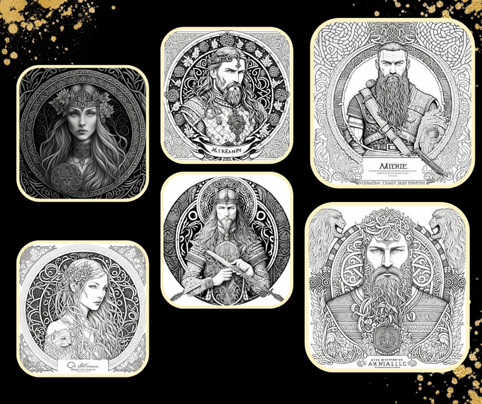 129 Mythical Celtic Realm: an Adult Coloring Pages Instant - Etsy