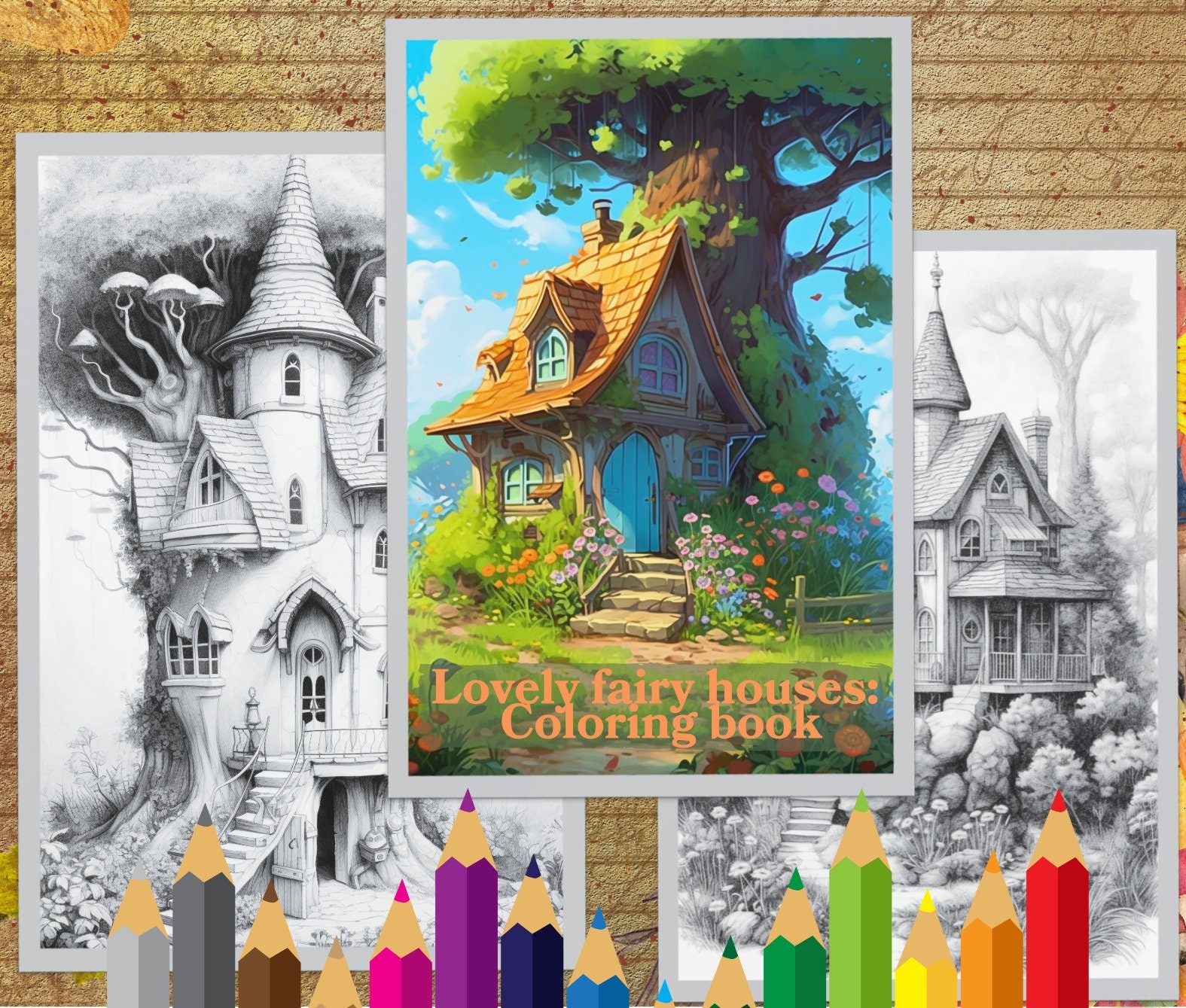 Coloring Book whimsical Dwellings: A Fairy House - Etsy