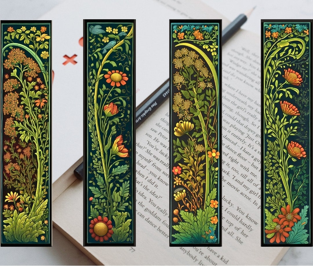 Bookmarks Set of 12 Bookmarks Digital Collage Printable Pdf File - Etsy