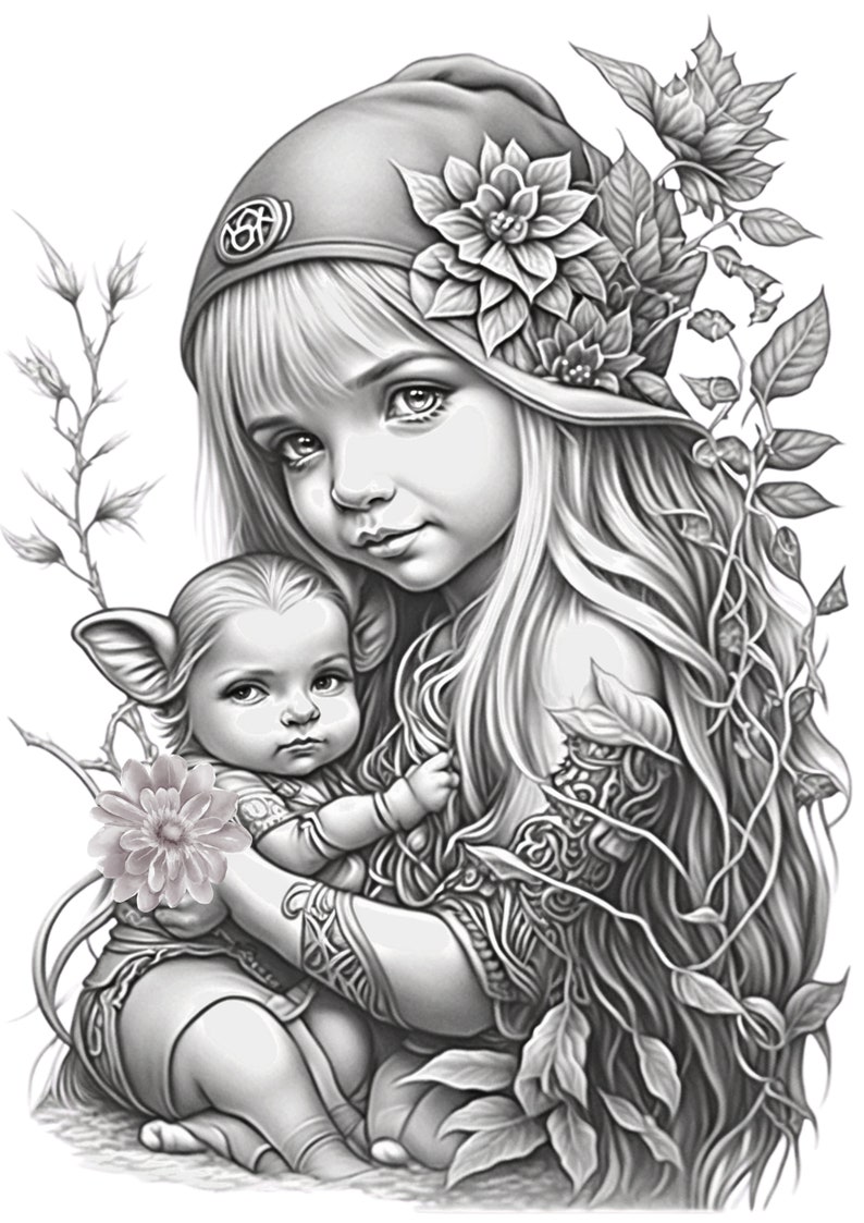 Adult and Kids Coloring Book Page /digital Download/coloring - Etsy