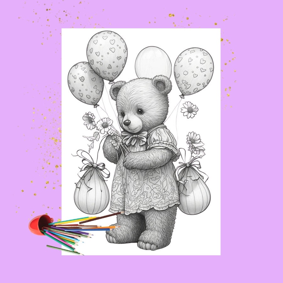 Adult and Kids Coloring Book Page, /digital Download/coloring Page ...