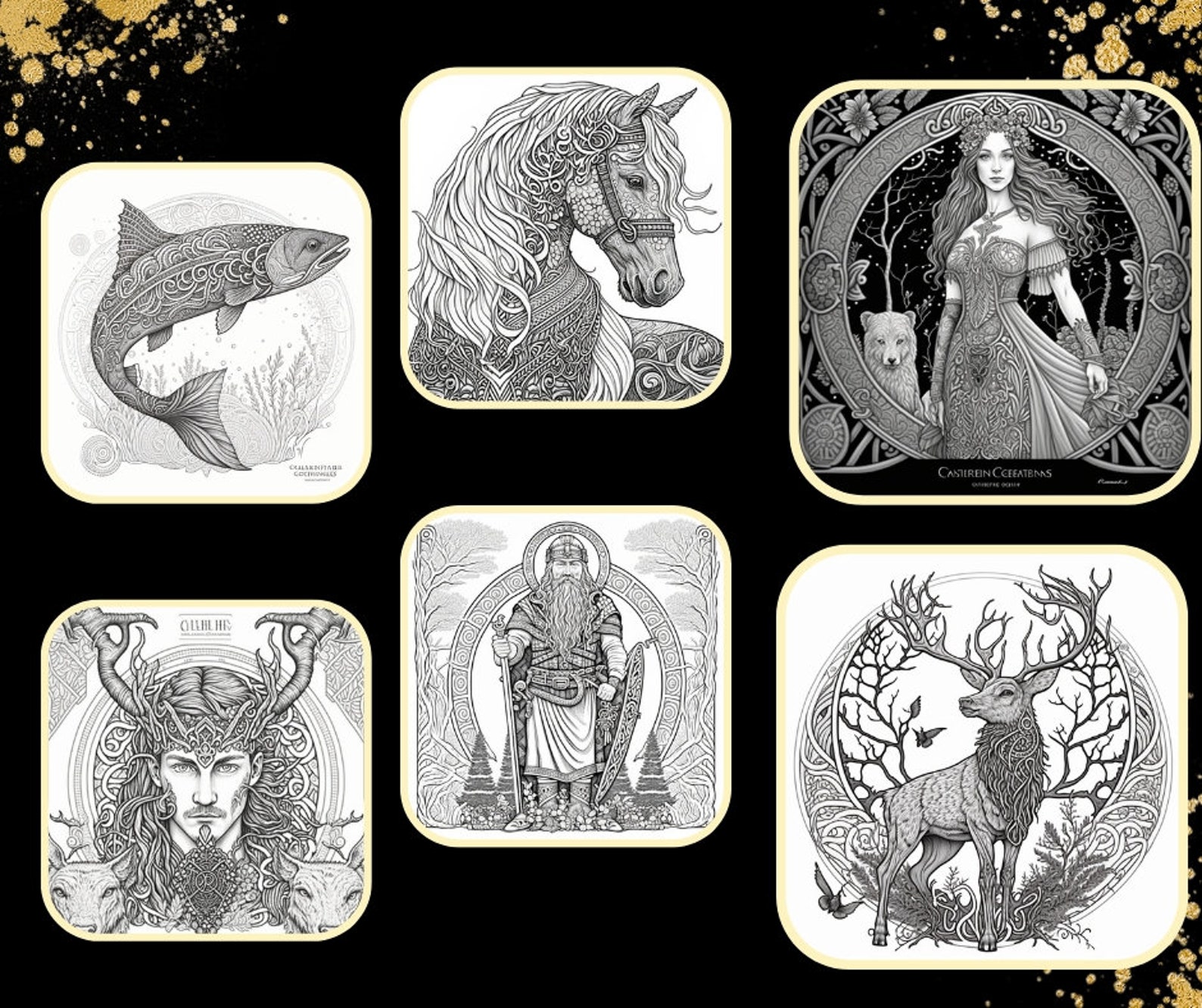 129 Mythical Celtic Realm: an Adult Coloring Book Instant - Etsy