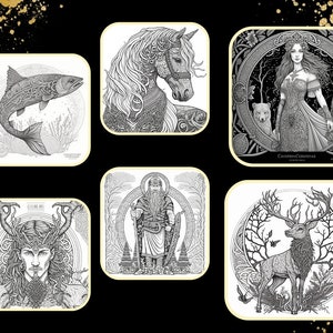 129 Mythical Celtic Realm: an Adult Coloring Pages Instant Download ...