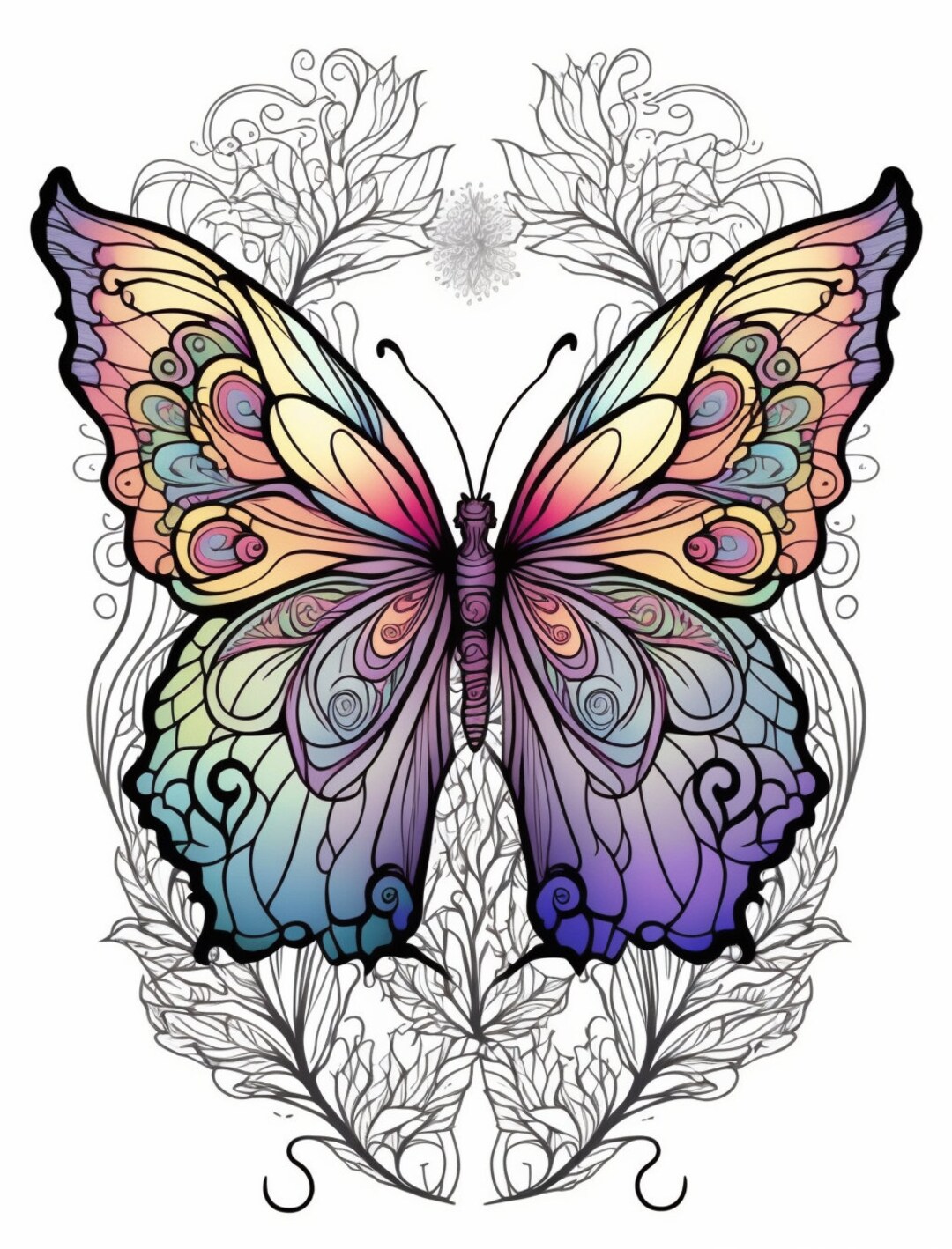 50 Fluttering Beauties: A Coloring Book of Butterflies - Etsy
