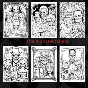 67 the Monster Family Coloring Pages gothic Ravens Coloring Pages ...