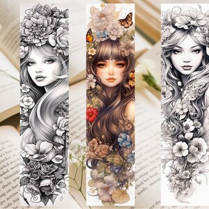 Fairy Bookmarks 29 Coloring Bookmarks Digital Collage Printable JPG ...
