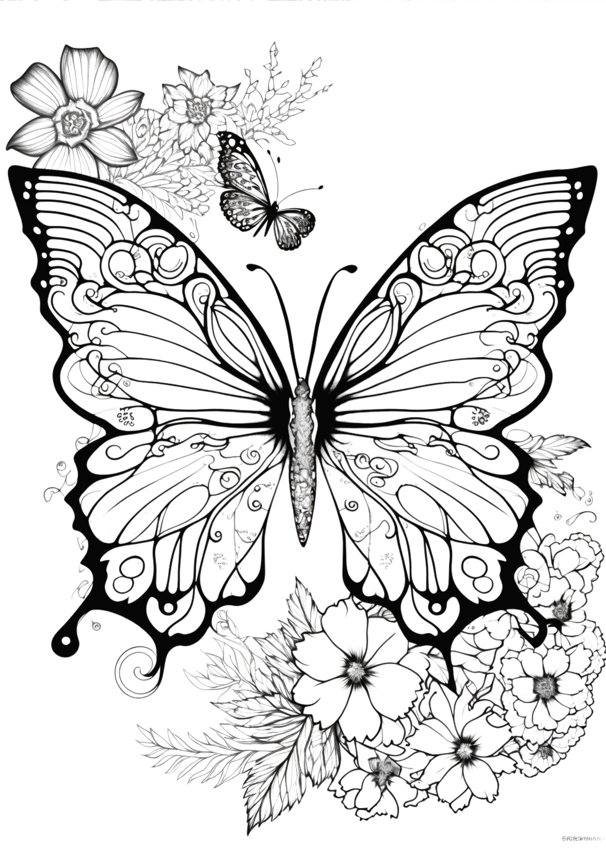 50 Fluttering Beauties: A Coloring Book of Butterflies - Etsy