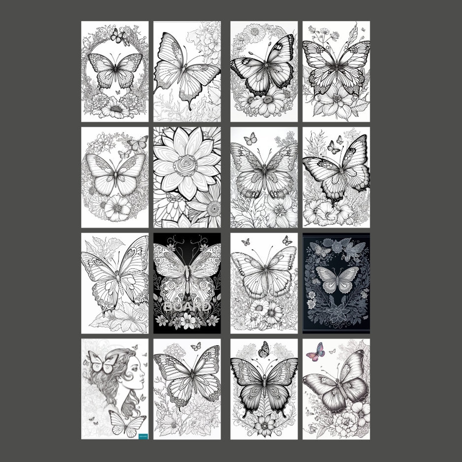 50 Fluttering Beauties: A Coloring Book of Butterflies Coloring Book ...