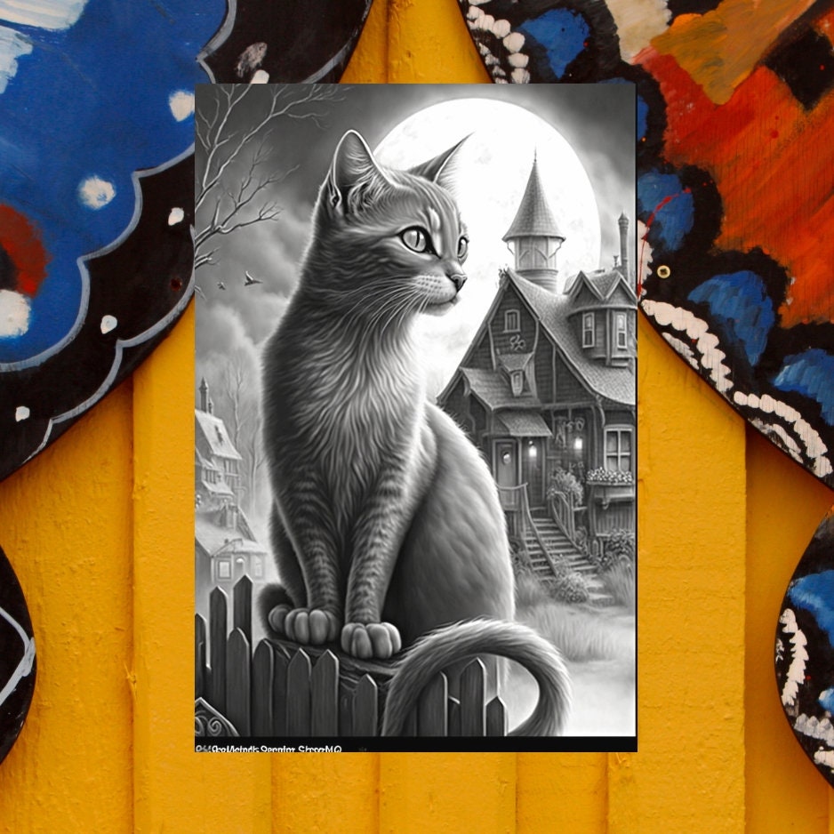 18 Gorgeous City Cats Coloring Book Pages for Kids and Adults - Etsy