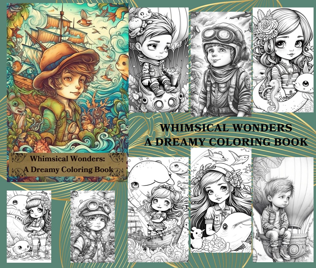 Whimsical Wonders a Dreamy Coloring Book Coloring Pages for Adults and ...