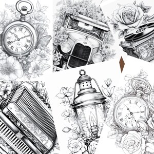 73magic Vintage :adult Coloring Book Digital Download 21 Pages, Adult ...