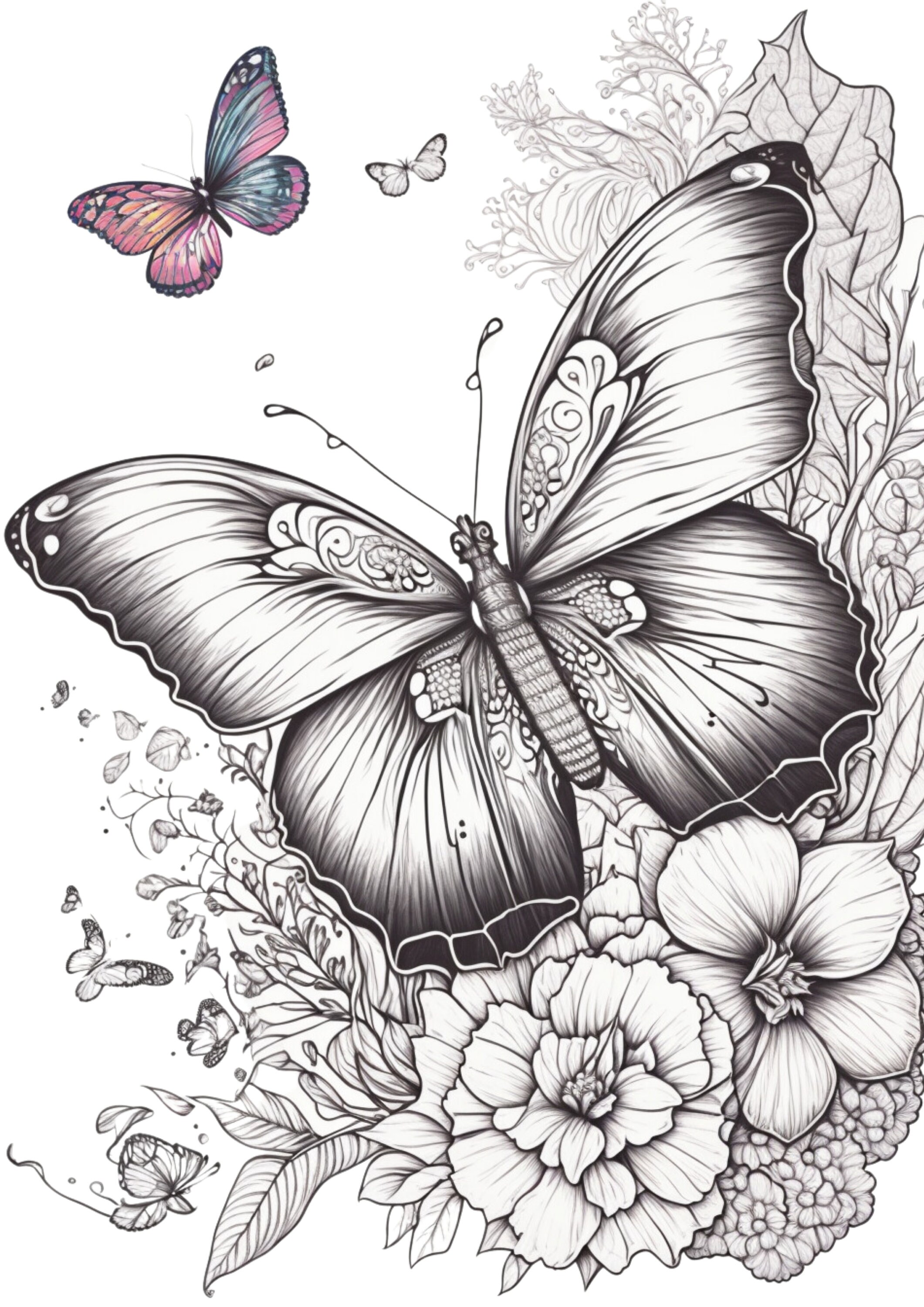 50 Fluttering Beauties: A Coloring Book of Butterflies - Etsy