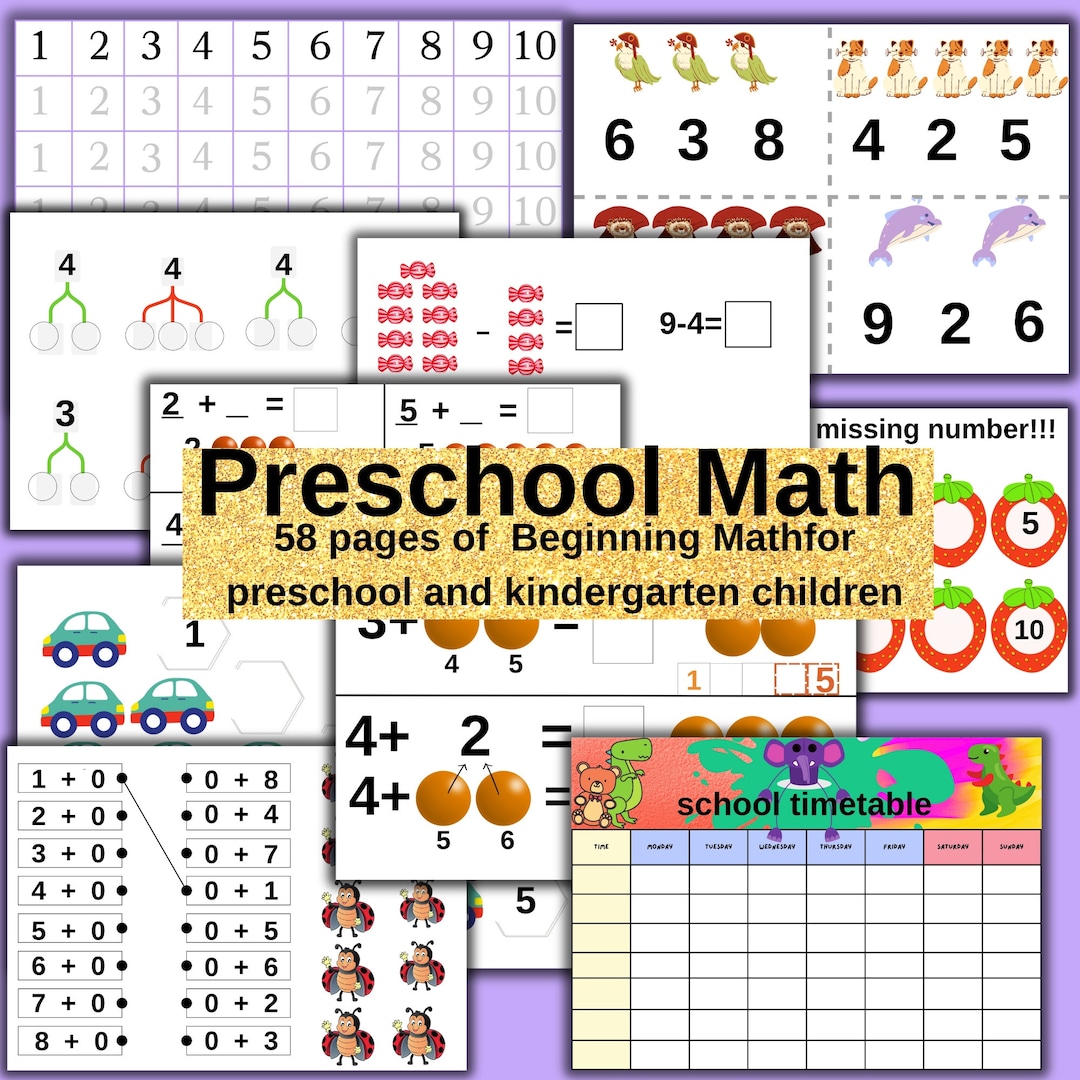 Preschool Math, Preschool Worksheets, Beginning Math, Counting ...