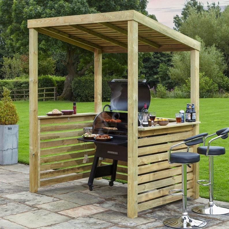 Timber Garden Bar, BBQ Shelter . - Etsy