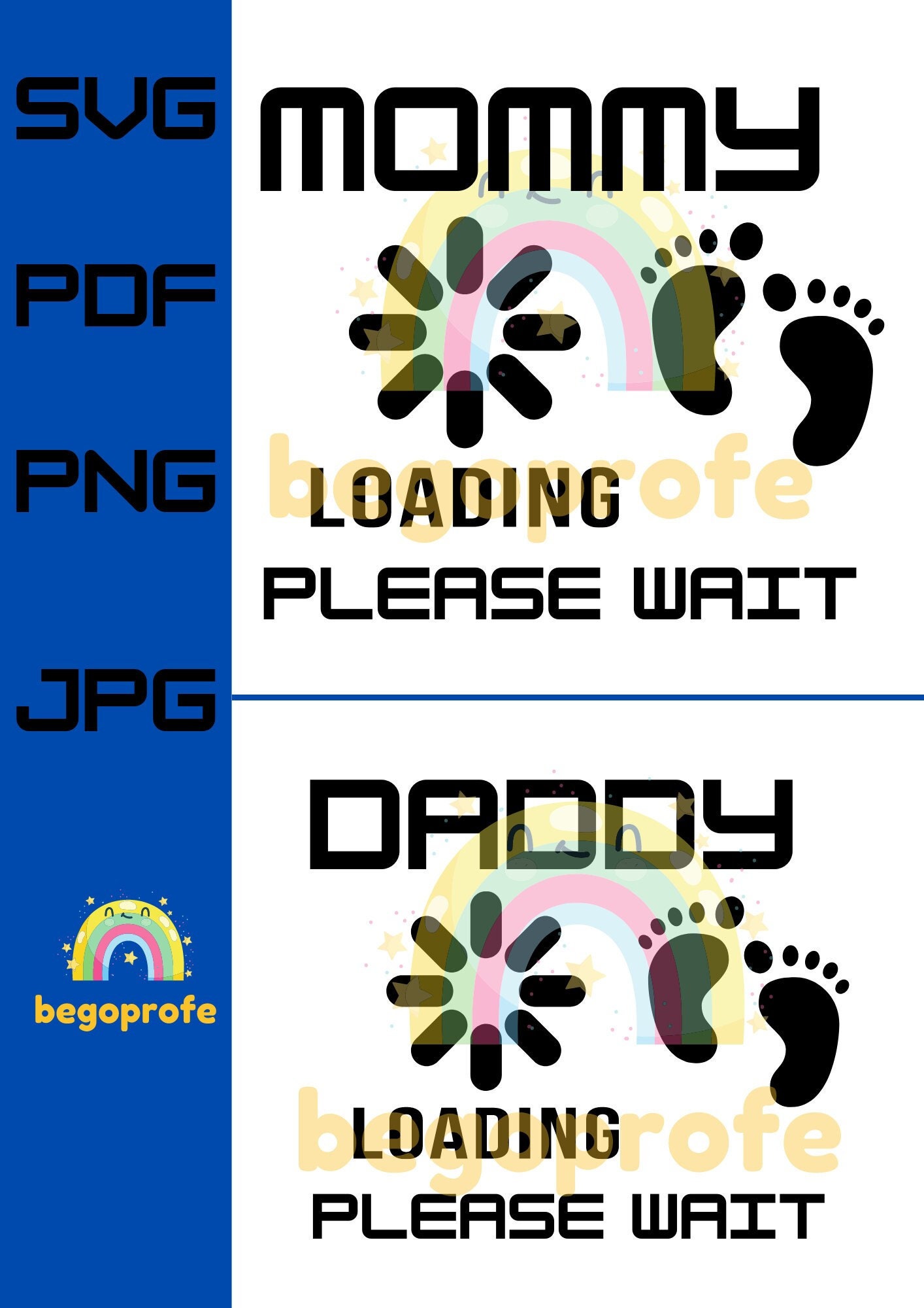 Mom Svg Dad Svg Mommy Daddy Loading Svg Png Cut Files | Etsy
