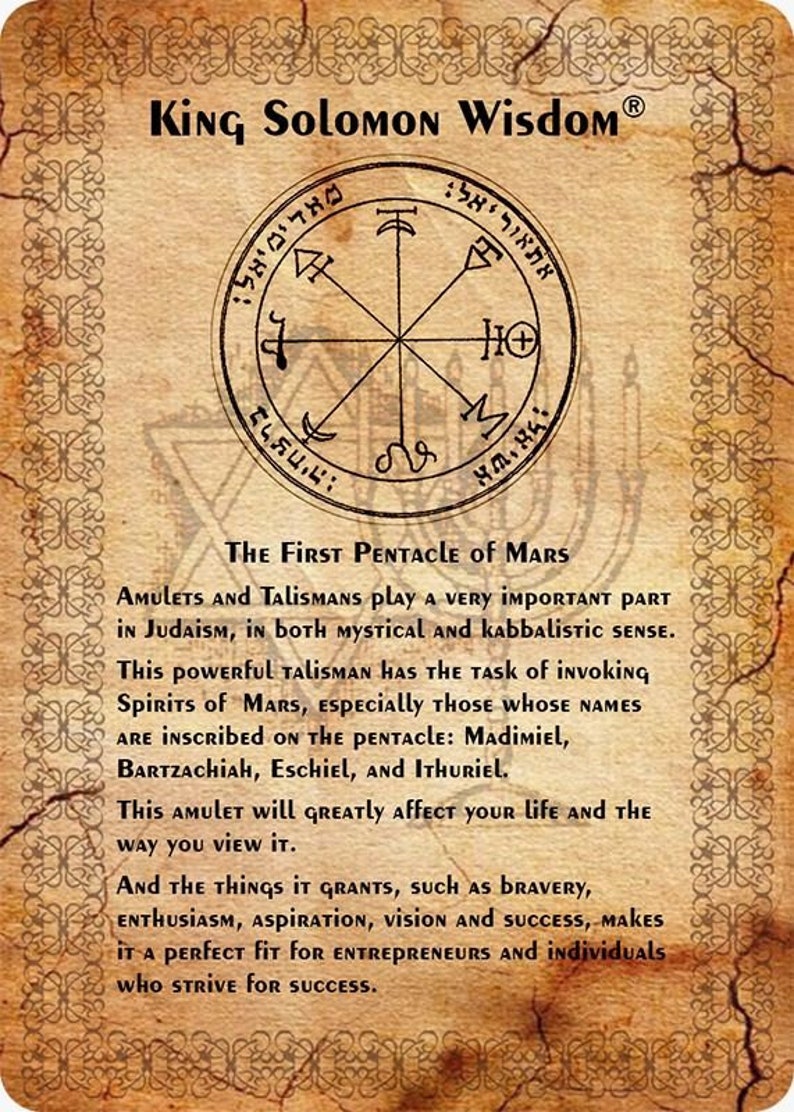 Magical Grimoire King Solomon, Key of Soloman, Solomon Ring, King ...