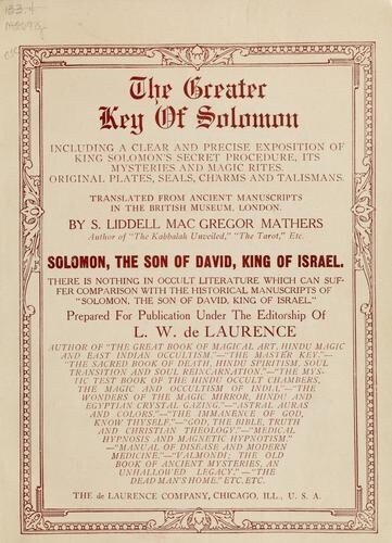Magical Grimoire King Solomon, Key of Soloman, Solomon Ring, King ...