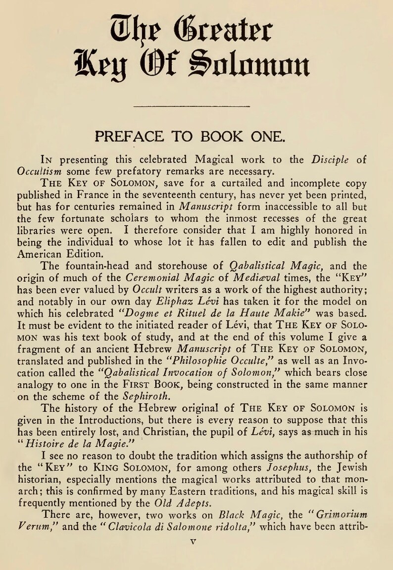 Magical Grimoire King Solomon, Key of Soloman, Solomon Ring, King ...