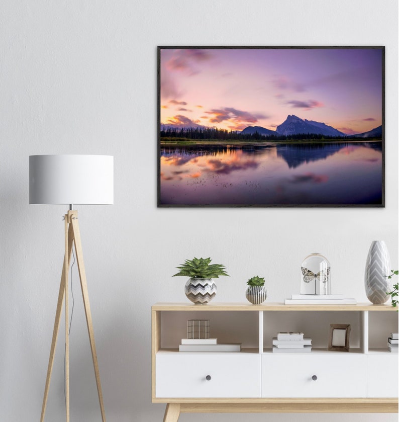 Vermilion Lakes Sunrise – Colour Landscape Print - Ready to Hang - Etsy