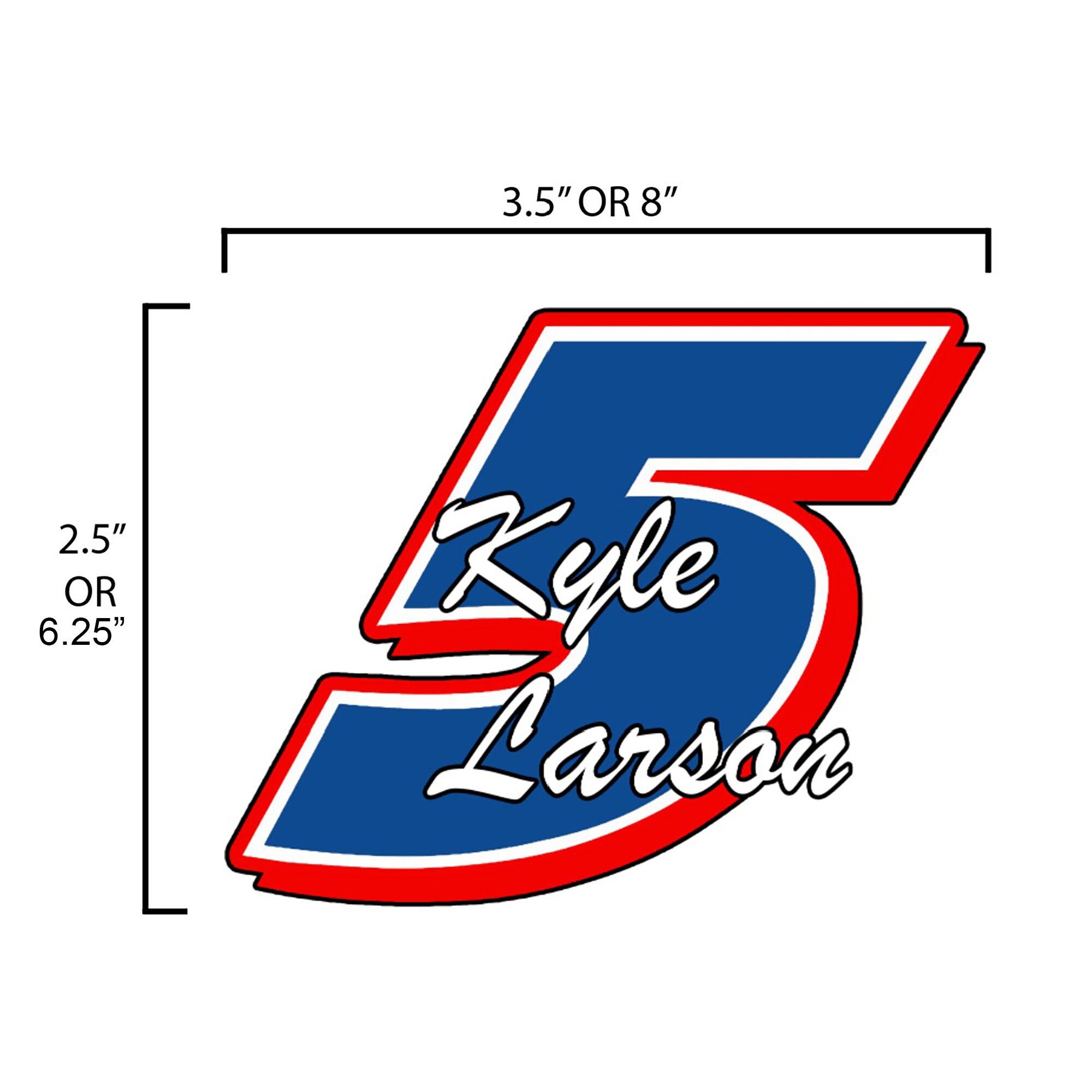 Kyle Larson 5 Handmade Water Resistant Glossy Vinyl Decal - Etsy