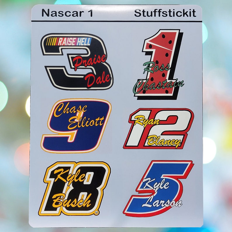 Nascar Bundle Sheet 1 Handmade UV and Water Resistant Glossy - Etsy