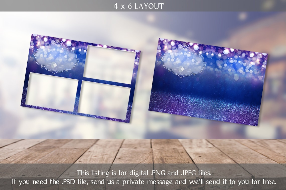 Blue Photo Booth Template Blue and Silver Photo Booth - Etsy
