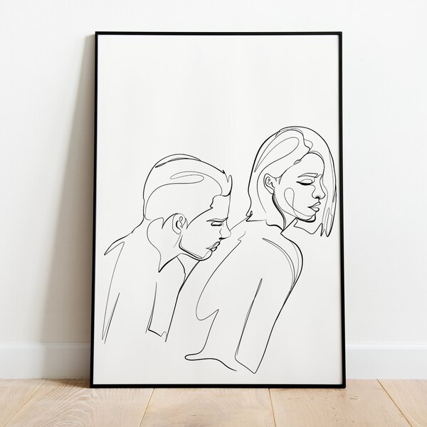 Romantic Line Art Etsy