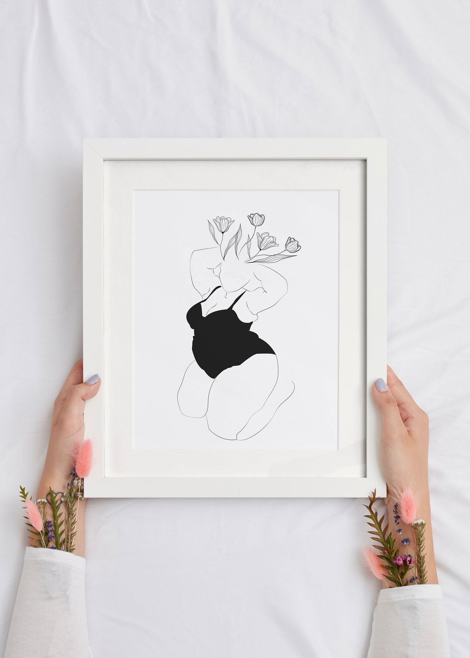 Body Positive Line Art Print Female Feminist Figure Art - Etsy