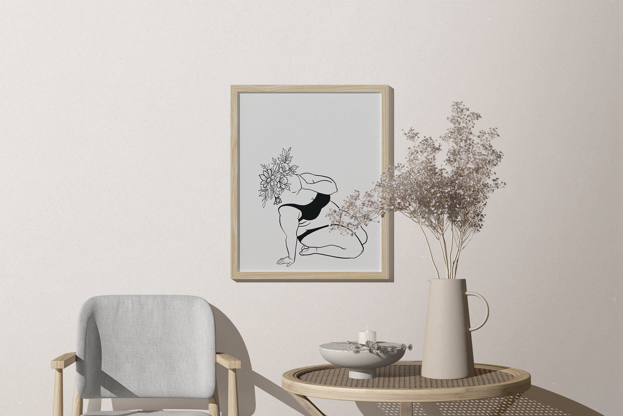 Line Art Body Positivity Feminism Digital Wall Art Body - Etsy UK
