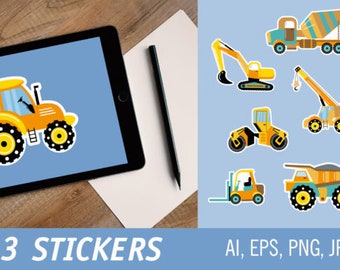Pink Construction Trucks Svg Bundle, Kid SVG, Construction SVG ...