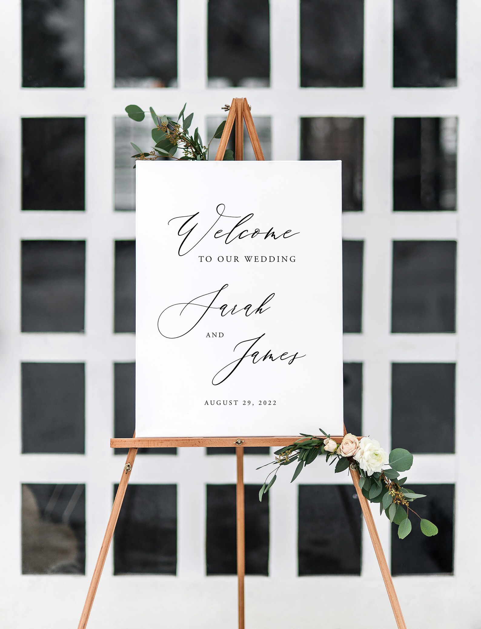 ANDIE - Modern Calligraphy Wedding Welcome Sign Template, Printable ...