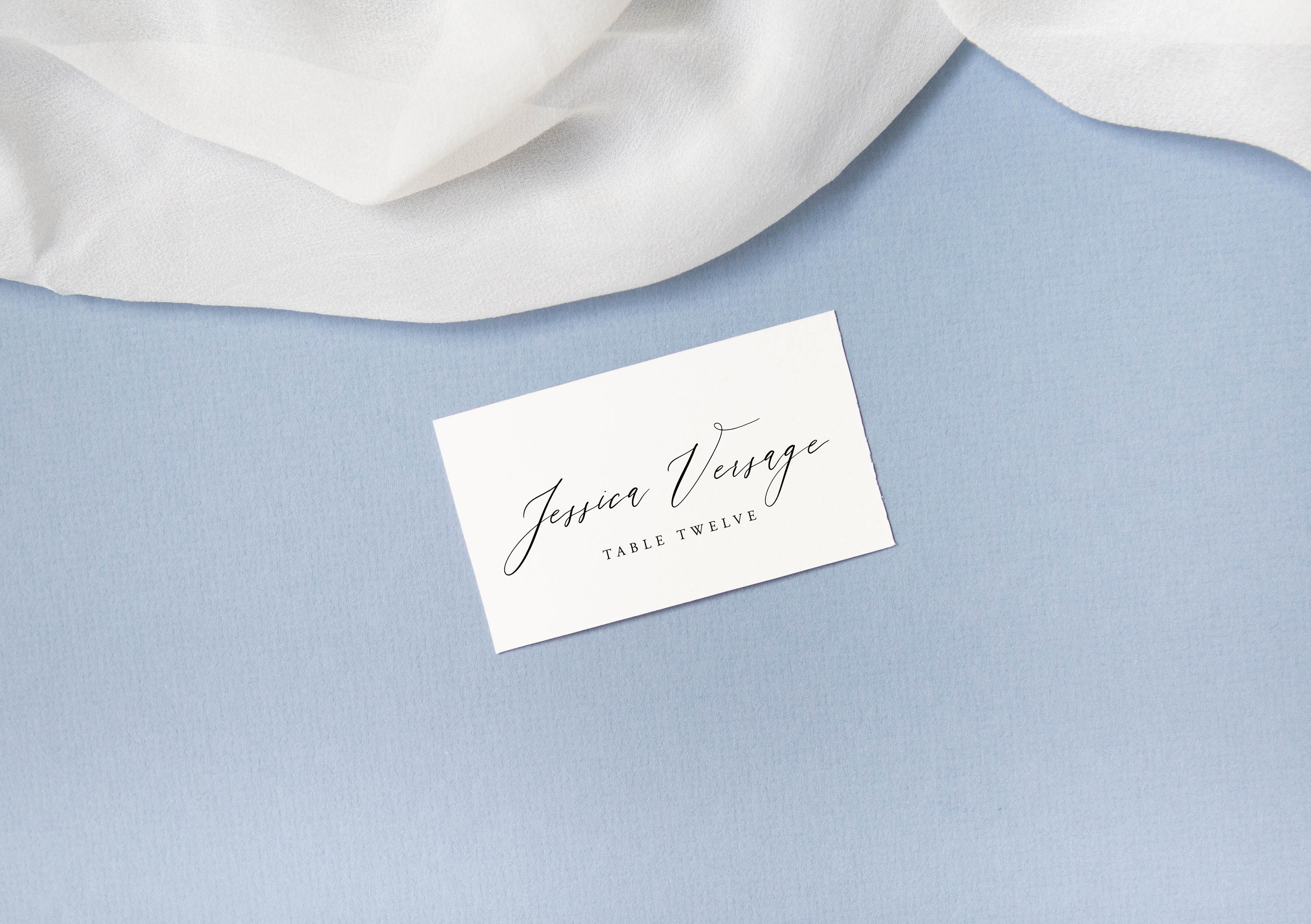 Calligraphy Wedding Table Card Template, Script Place Card Template ...