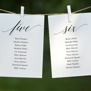 ADELE -modern Wedding Seating Chart Card Template, Wedding Seating Plan ...