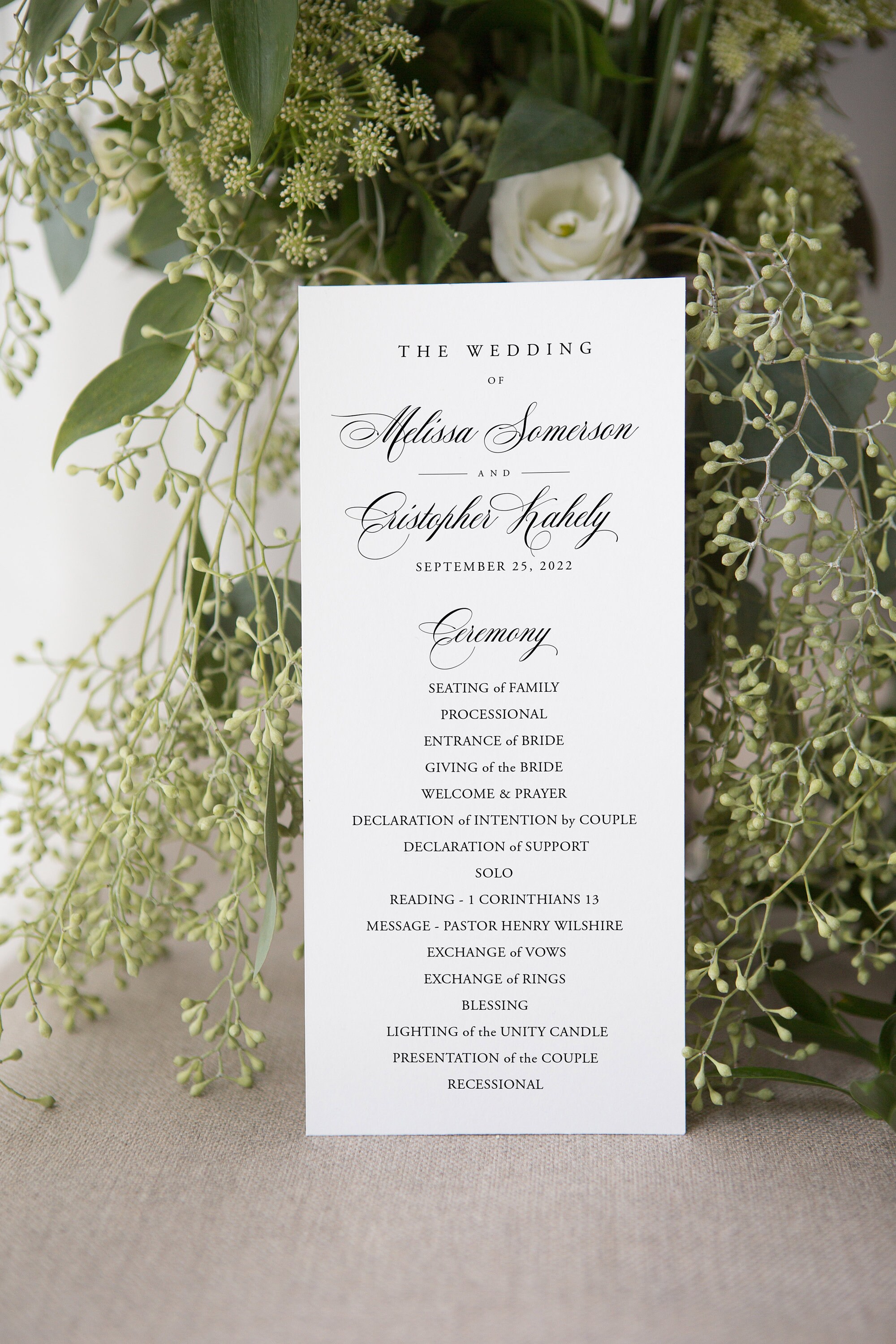 Classic Wedding Program Template Elegant Wedding Program - Etsy