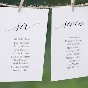 ADELE -modern Wedding Seating Chart Card Template, Wedding Seating Plan ...
